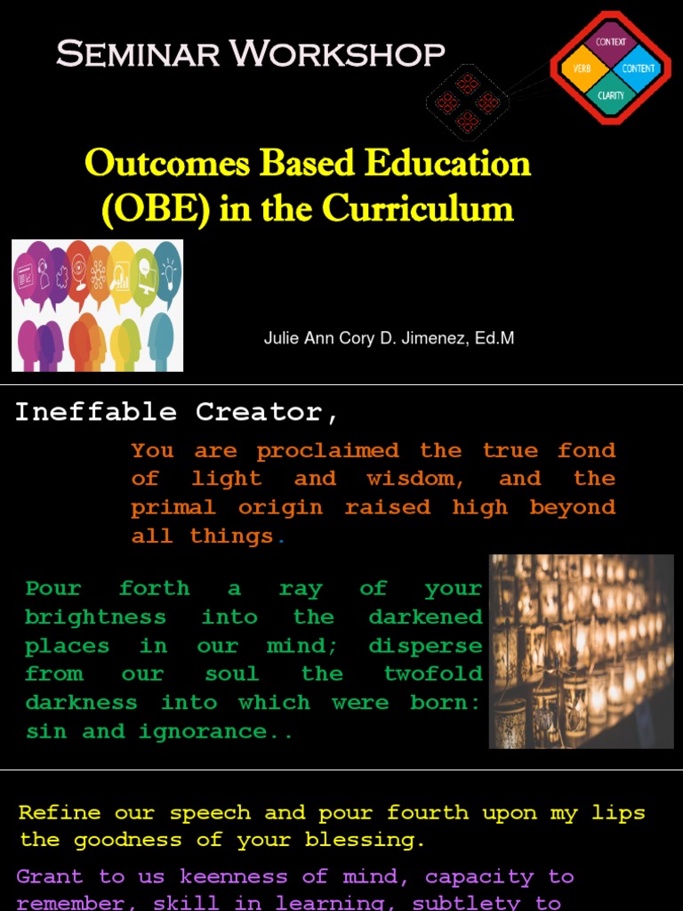 Seminar Workshop: Outcomes Based Education (OBE) in The Curriculum ...