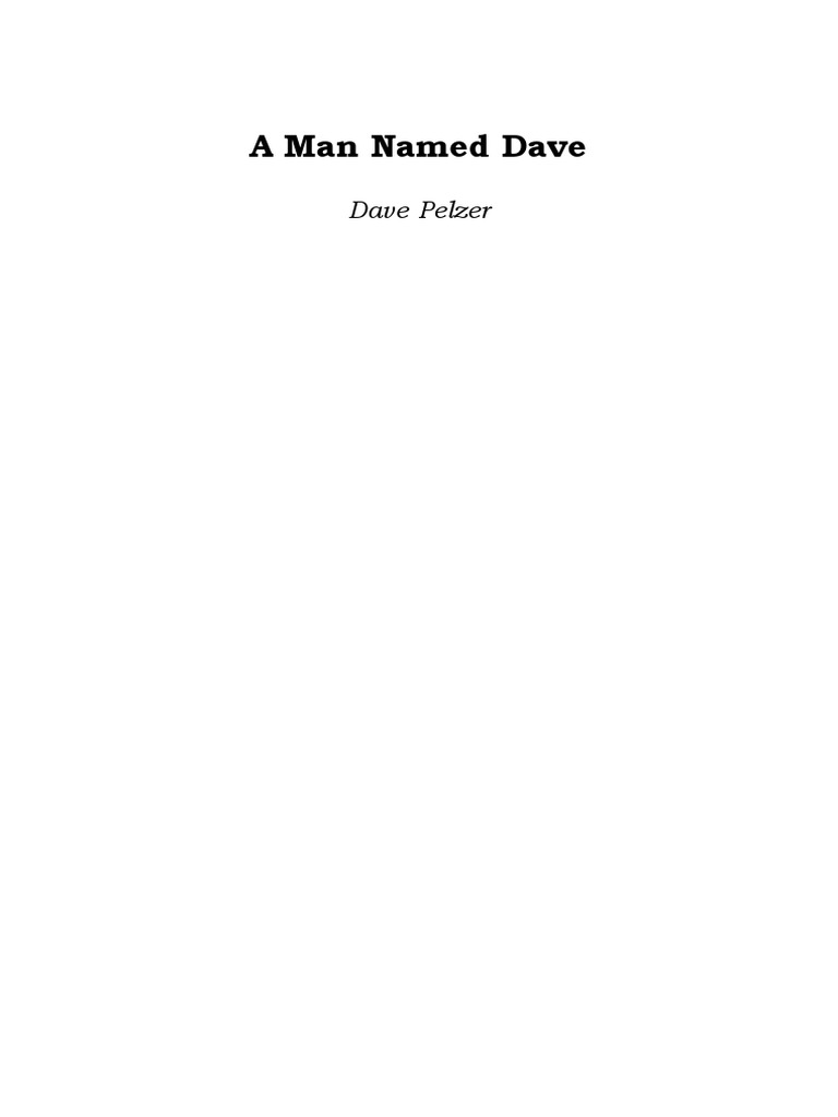 A Man Named Dave PDF | PDF