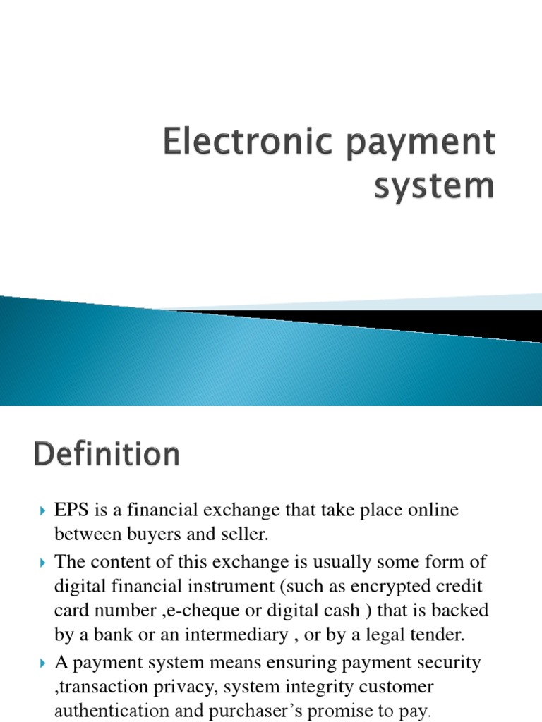 Electronic Payment System | PDF | Smart Card | Credit Card