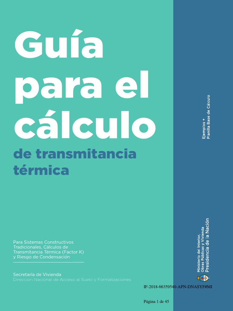 Guia de Calculo Transmitancia Termica PDF | PDF | Aislamiento térmico ...