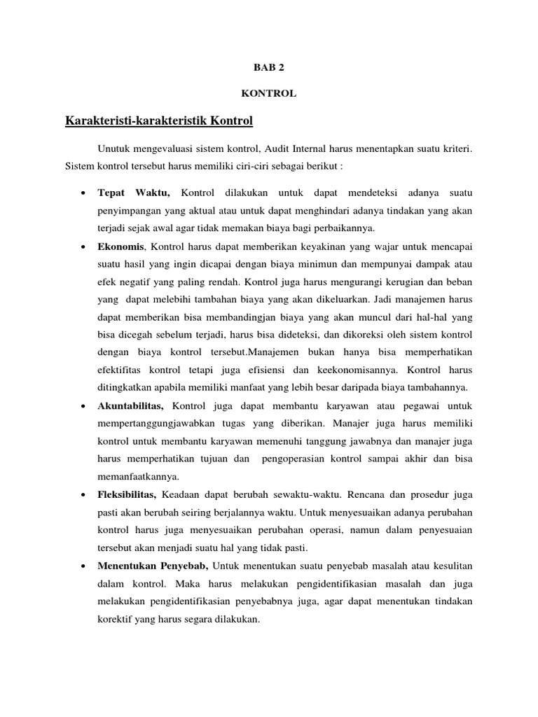 Rangkuman CH.2 (Kontrol) Buku Sawyers Part.2 | PDF | Karier & Perkembangan