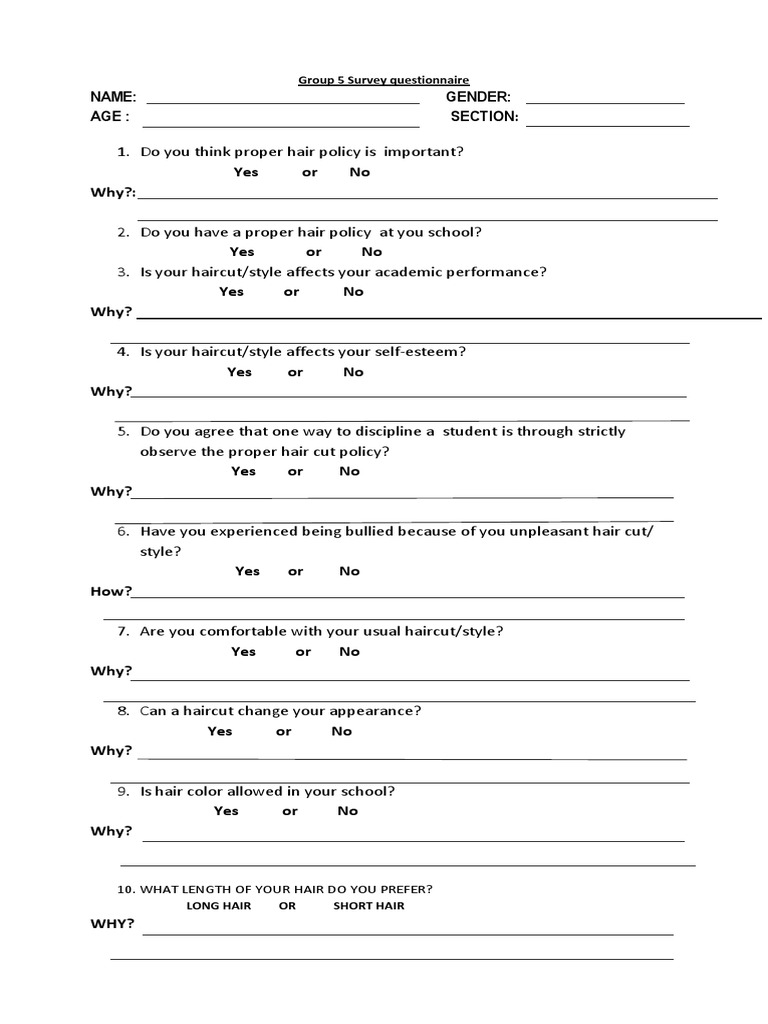 Group 5 Survey Questionnaire 60 COPIES | PDF