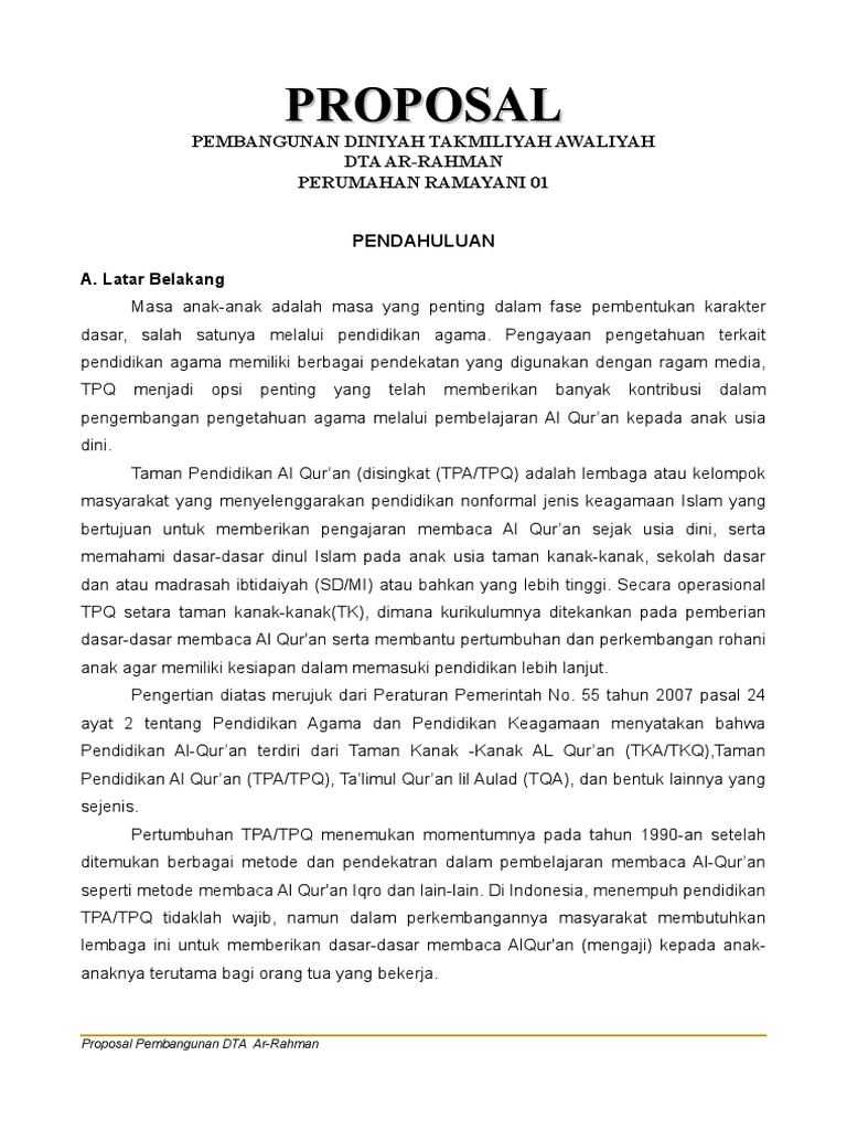 Contoh Proposal | PDF