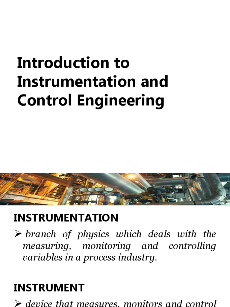 Introduction To Instrumentation and Control Engineering | PDF | Control ...