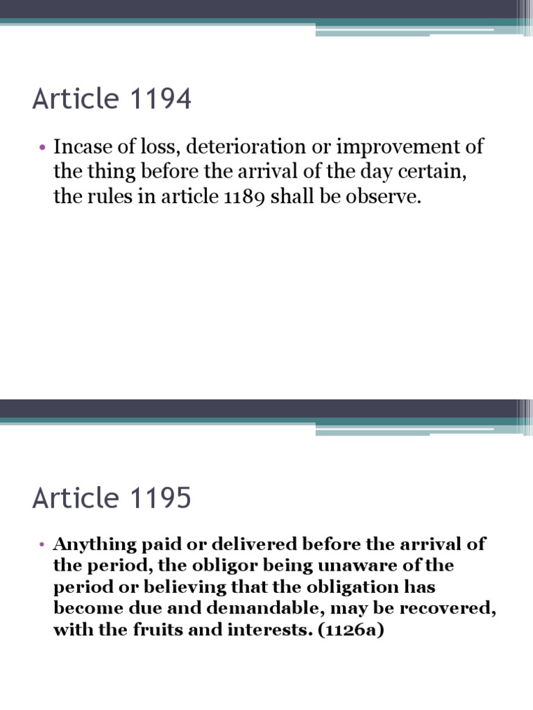 Article 1194 | PDF