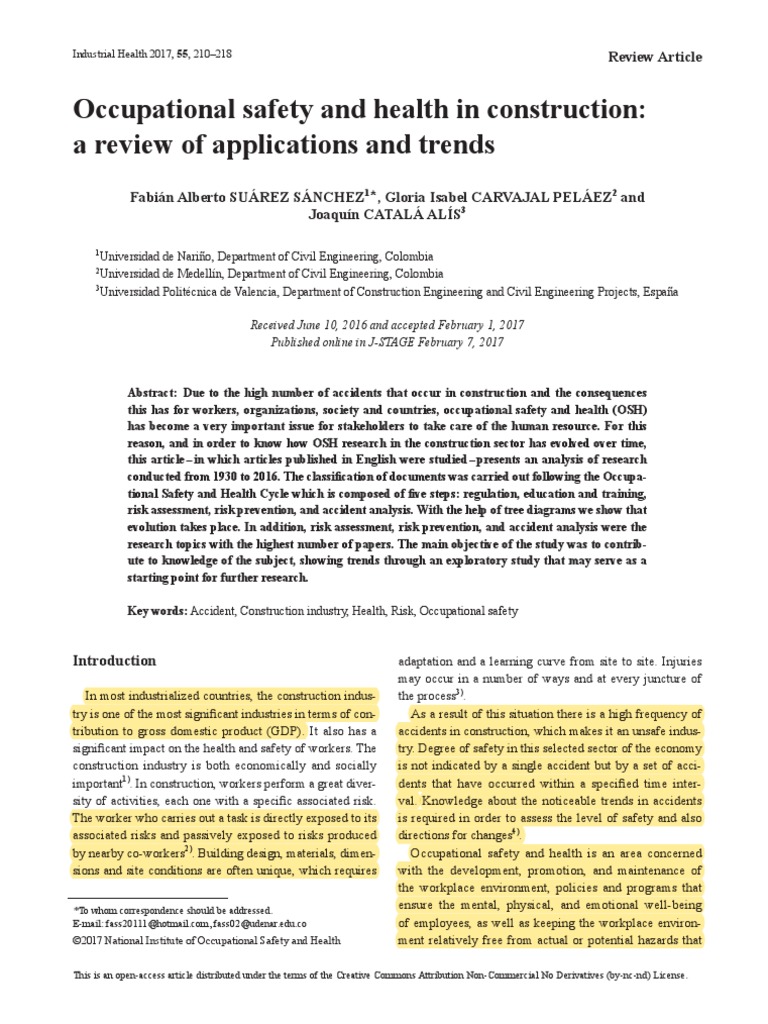 OSH in Construction | PDF | Risk Management | Occupational Safety And ...