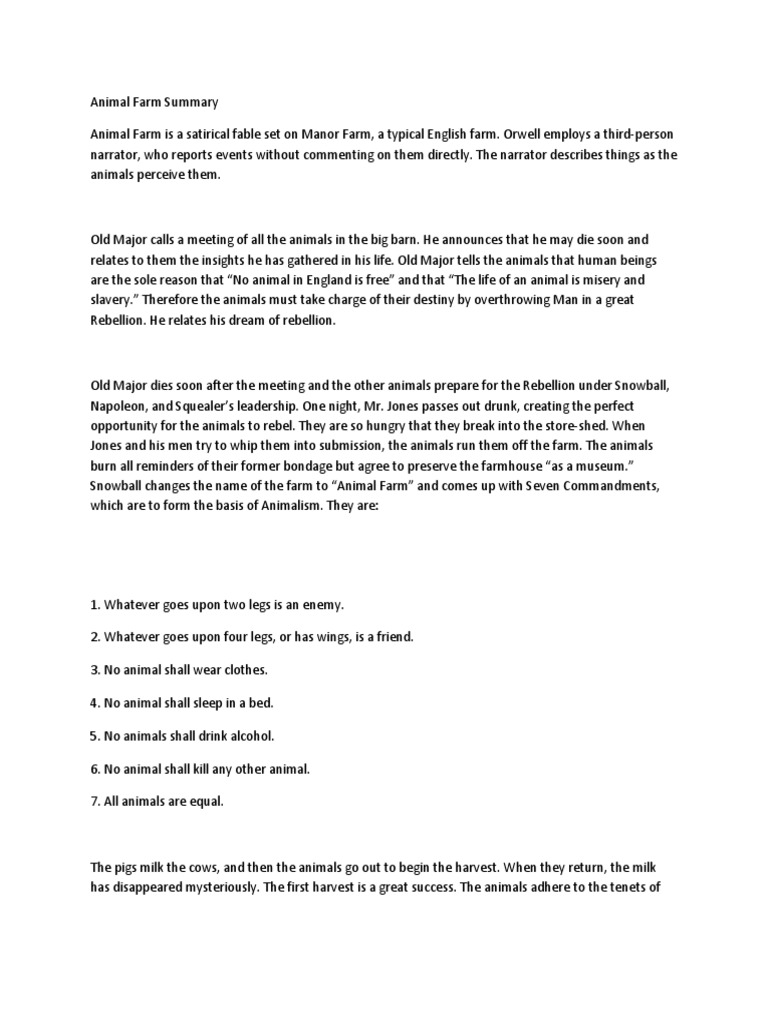 Animal Farm Summary | PDF