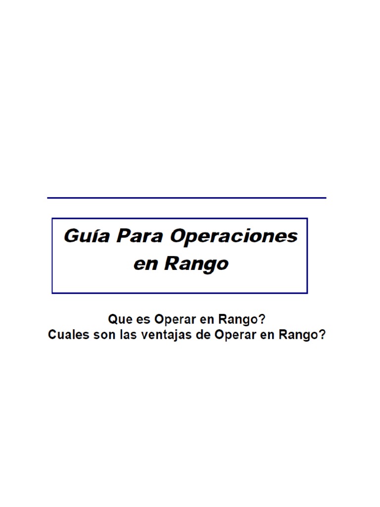 Como Operar en Rangos PDF | PDF