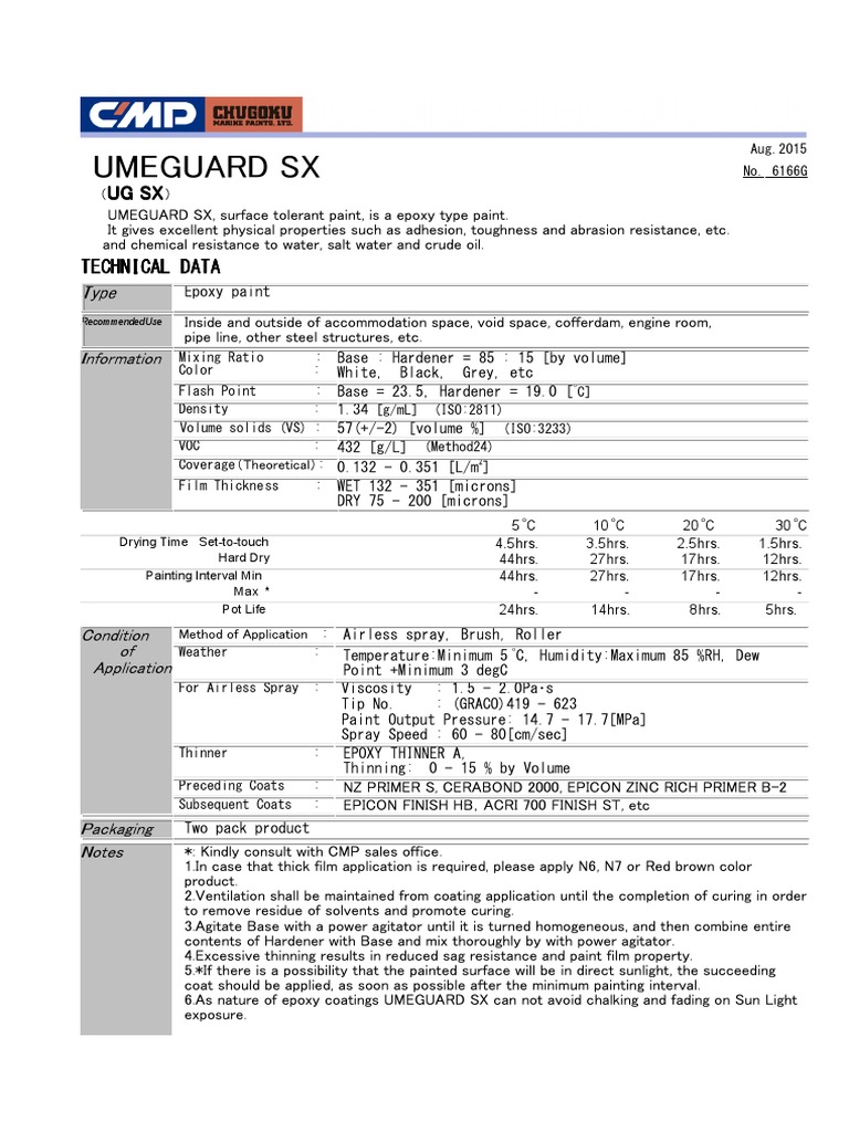Umeguard SX: Ug SX Ug SX Ug SX Ug SX | PDF | Paint | Epoxy