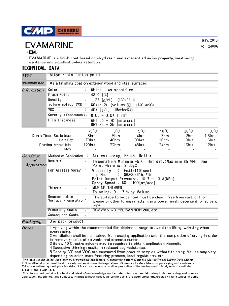 Evamarine: EM EM EM EM | PDF | Paint | Materials