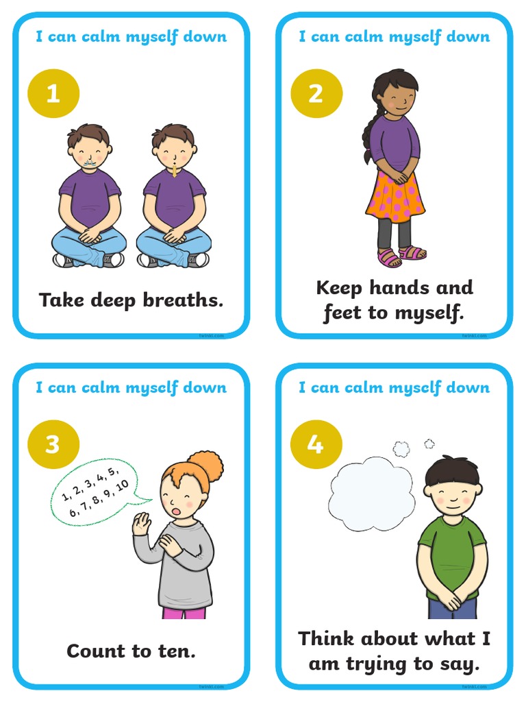 I Can Calm Myself Down Prompt Cards | PDF