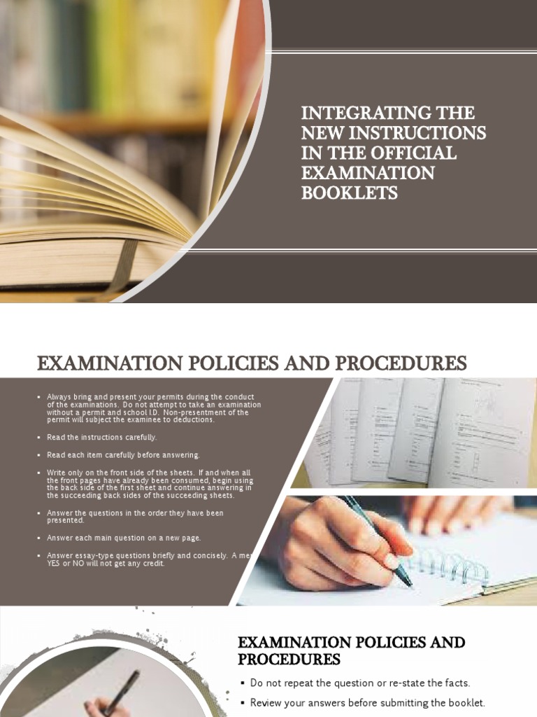 Exam Policies and Procedures | PDF