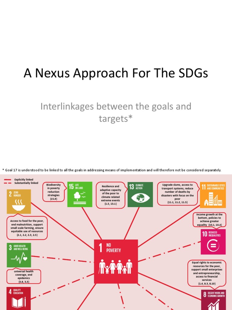 A Nexus Approach For The SDGs Interlinkages Between The Goals and | PDF ...