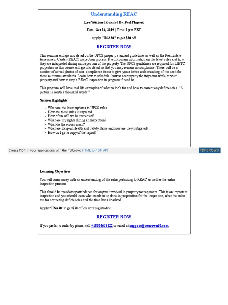Understanding REAC: Register Now | PDF | Business