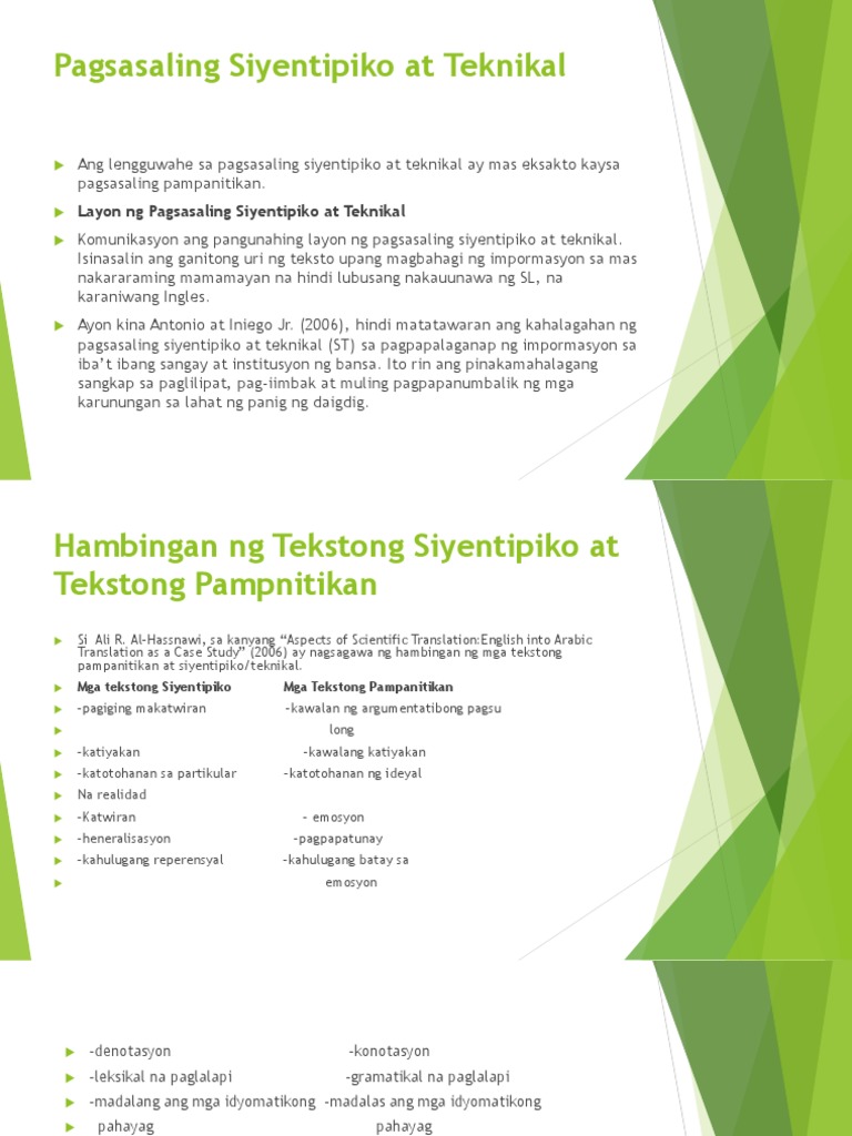 Pagsasaling Siyentipiko at Teknikal