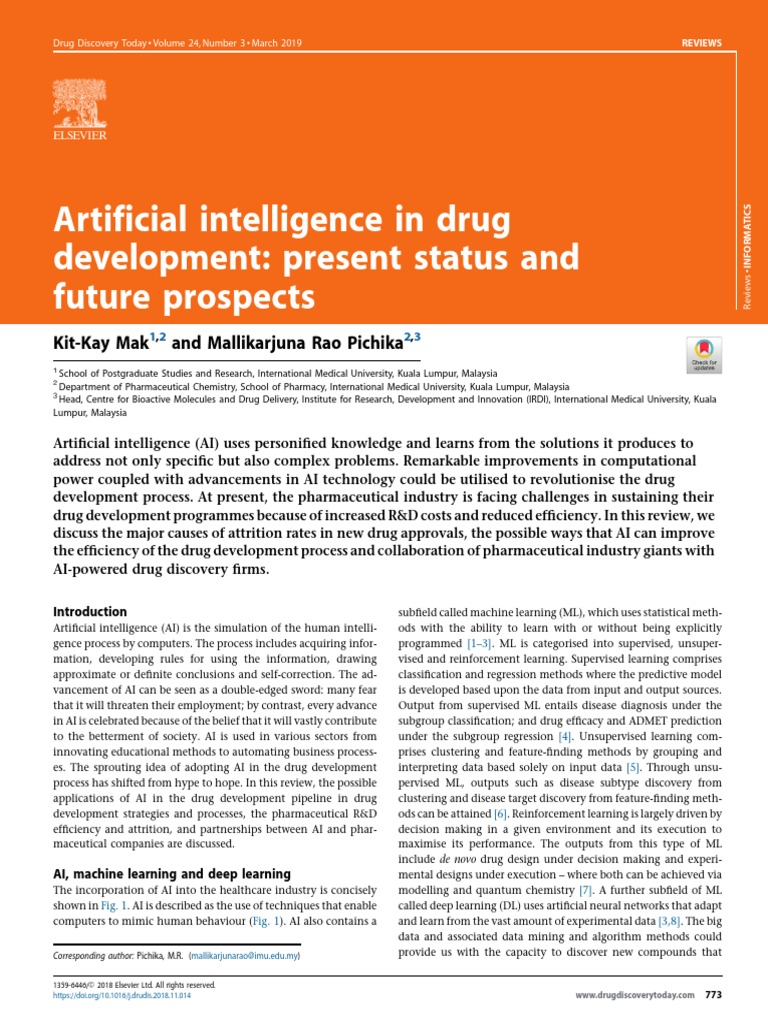 AI in Drug Discovery - 032019 PDF | PDF | Drug Development | Artificial ...