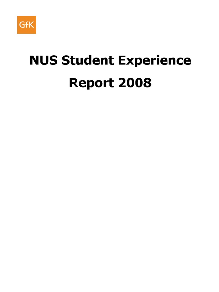 NUS Student Experience Report | PDF | Motivation | Motivational
