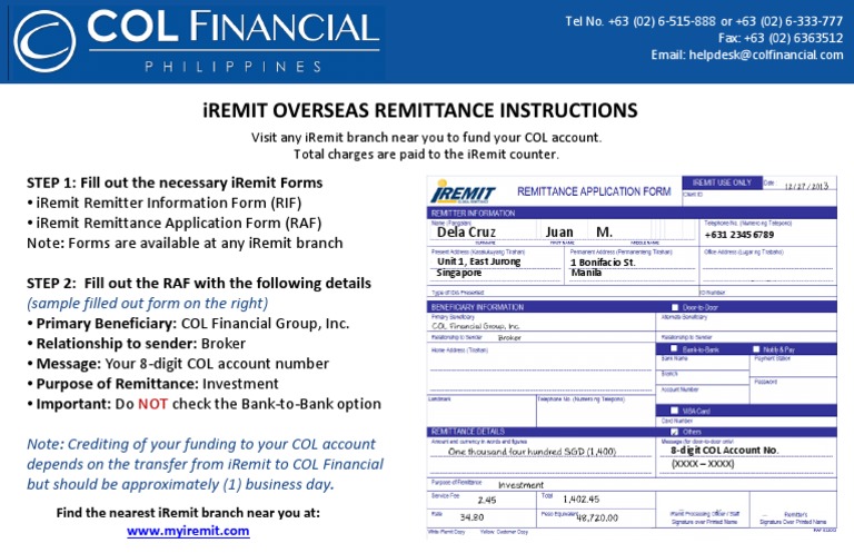 iRemit Remittance Instructions Guide | PDF | Service Industries | Business