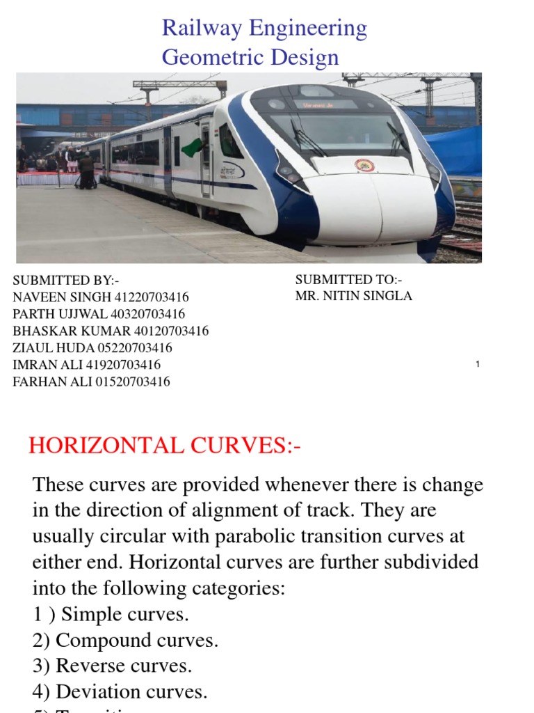 Railway Curve Design and Speed Guidelines | PDF | Transport ...