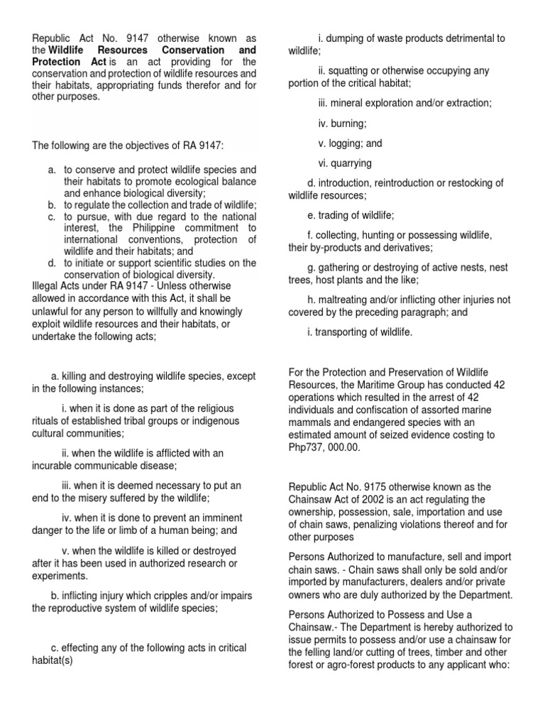 Resources Conservation And Protection Act Is An Act Providing For The