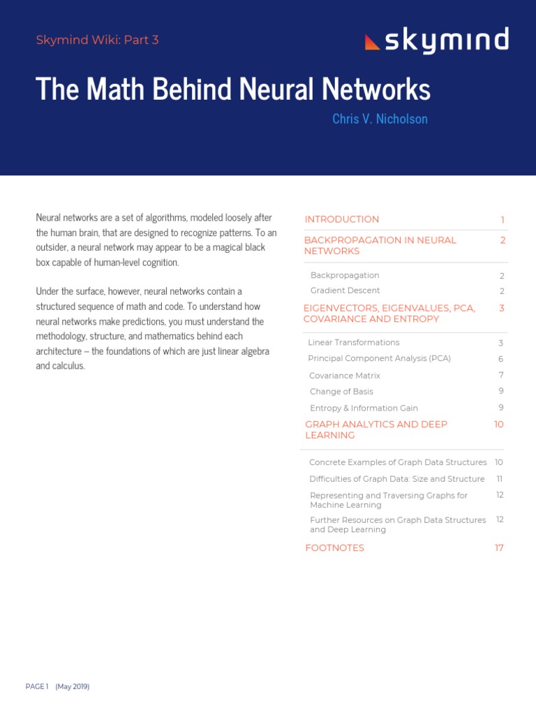 Skymind The Math Behind Neural Networks | PDF | Principal Component Analysis | Covariance Matrix