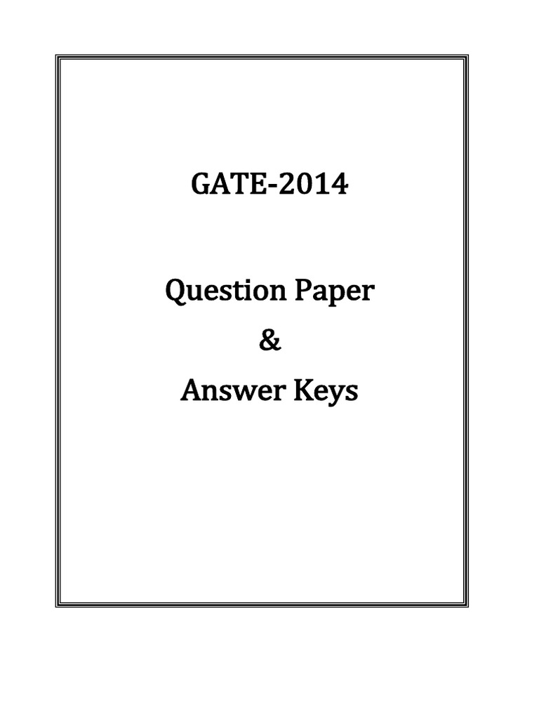 GATE 2014 - Mechanical Engineering Set 1.compressed | PDF | Rotation ...