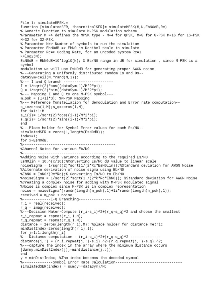 M-Ary PSK | PDF | Algorithms | Telecommunications