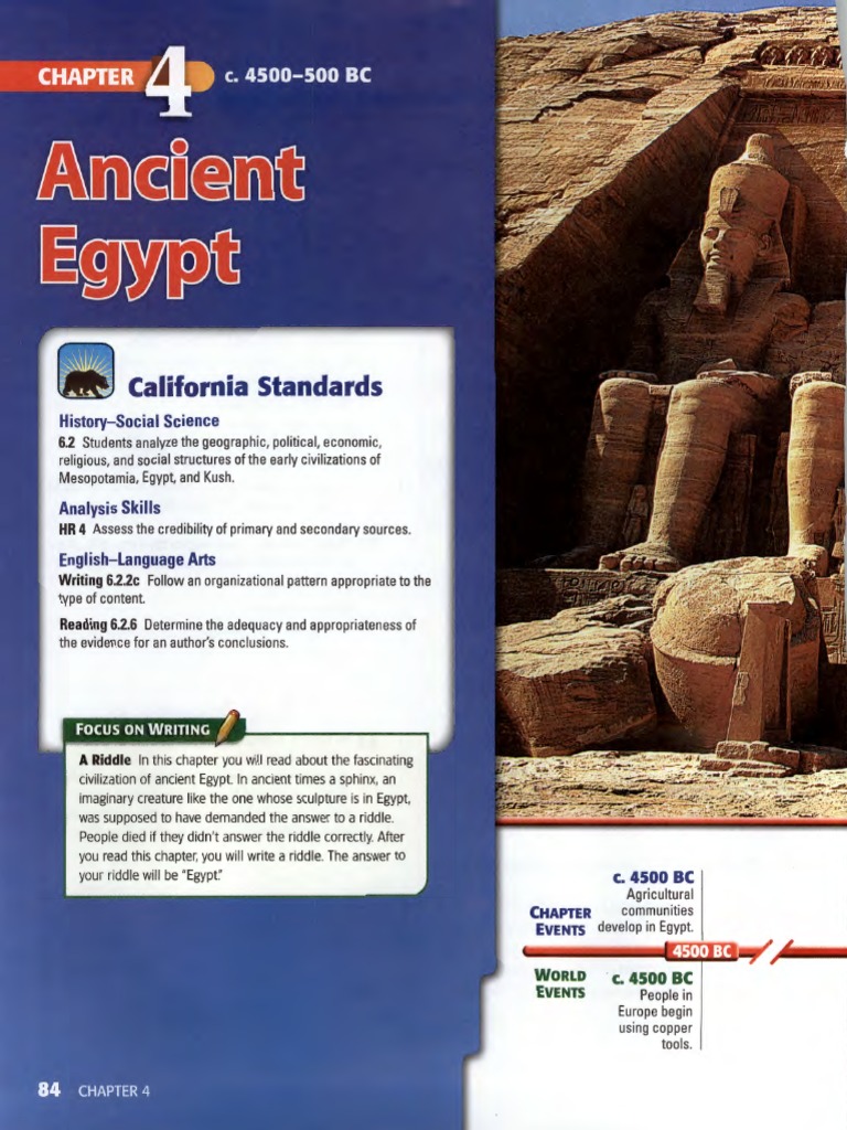MS-HSS-AC-Unit 2 - Chapter 4 - Ancient Egypt PDF | PDF | Ancient ...