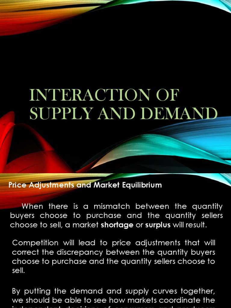 Interaction of Supply and Demand | PDF | Supply And Demand | Economic ...