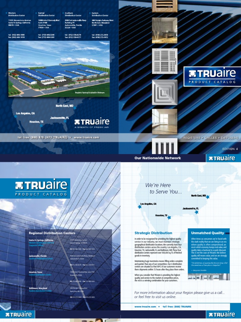 TRUaire Product Catalog Overview | PDF | Duct (Flow) | Customer