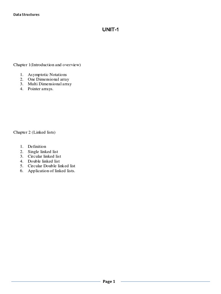 Ds Unit 1 Pdf Pdf Array Data Structure Time Complexity 4723