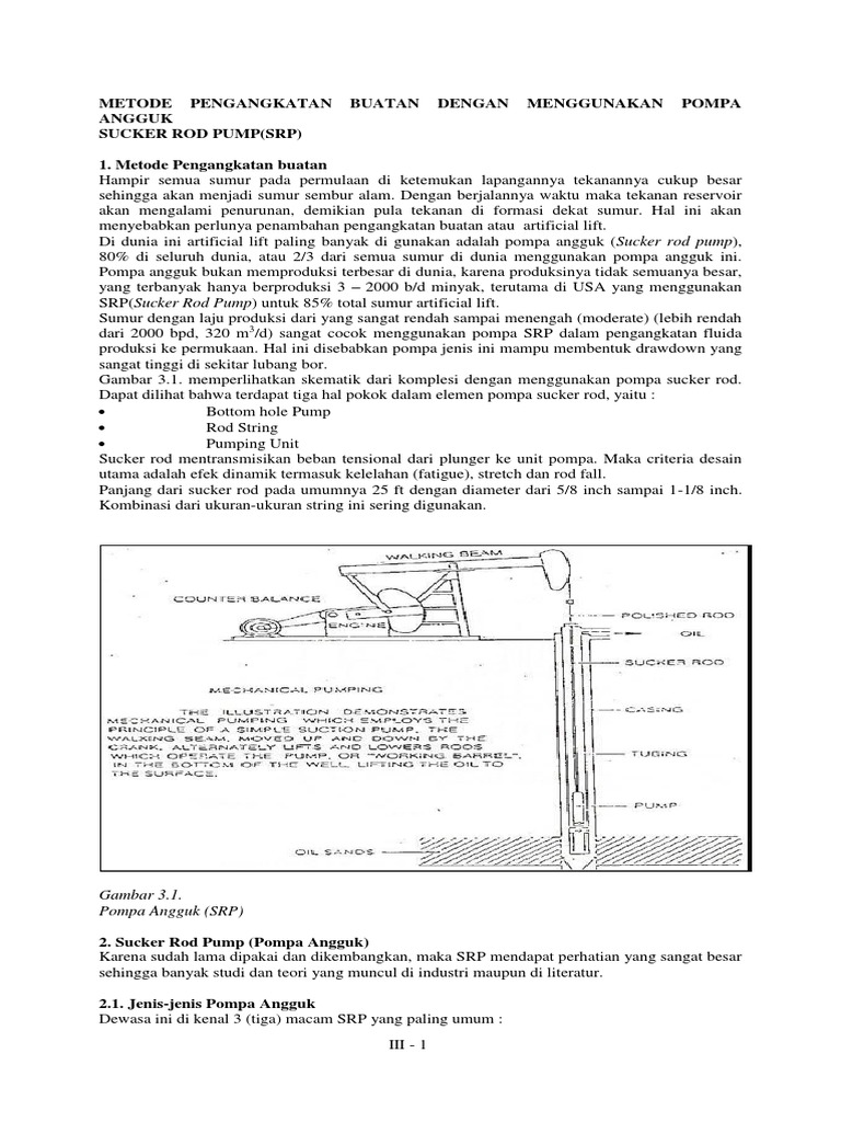 Metode Pengangkatan dengan Pompa SRP | PDF