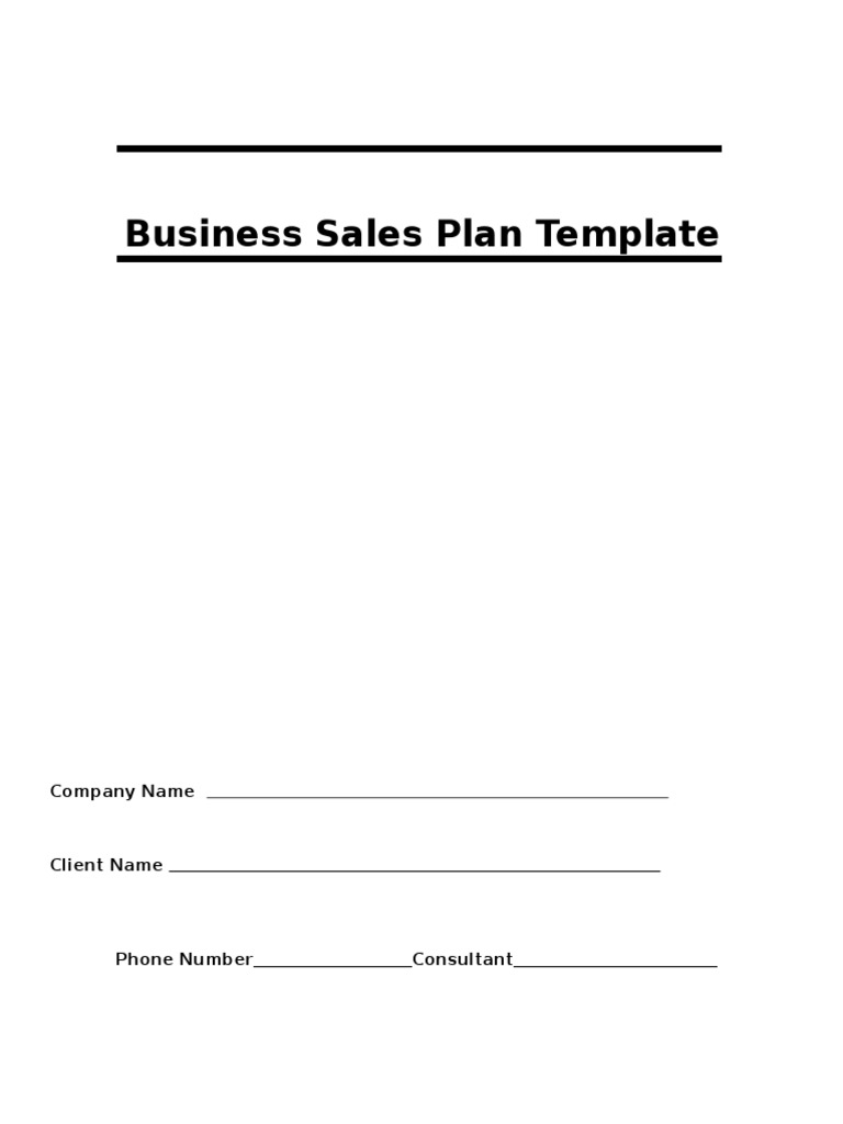 Sales Plan Template 25 | PDF | Strategic Management | Marketing