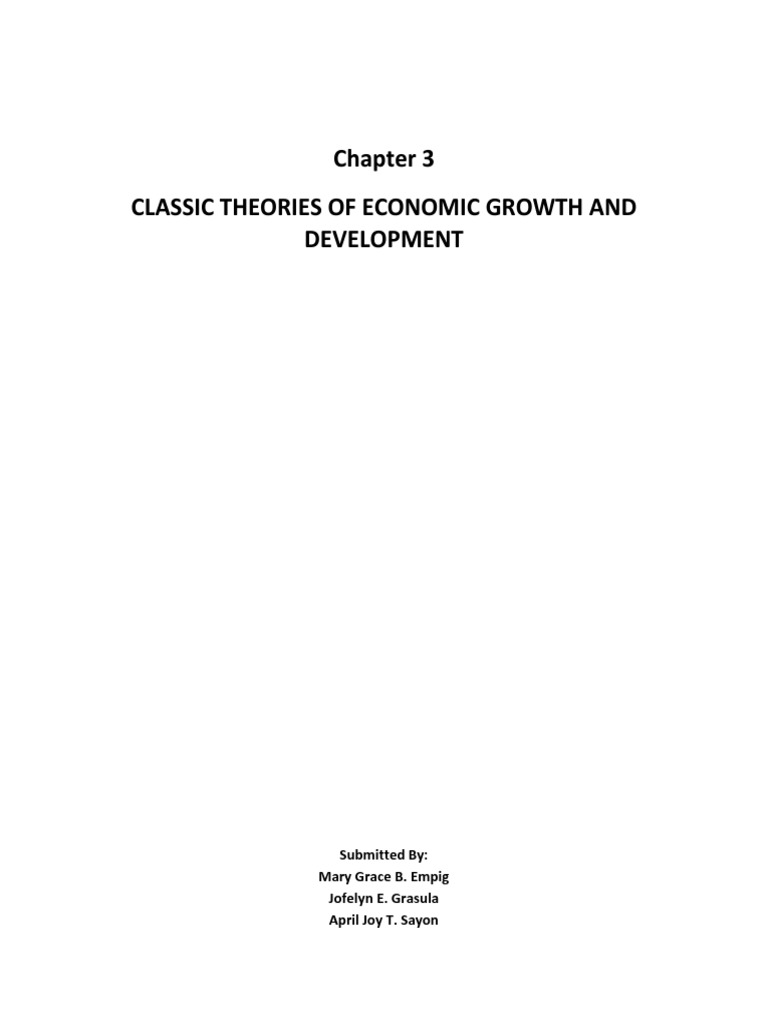 Classic Economic Growth Theories | PDF | Free Market | Economic Development