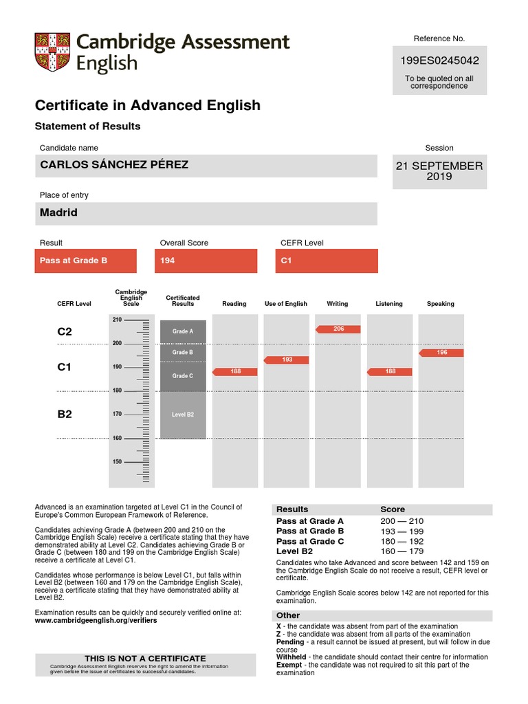 Certificate in Advanced English | PDF | Tests | Educational Assessment ...