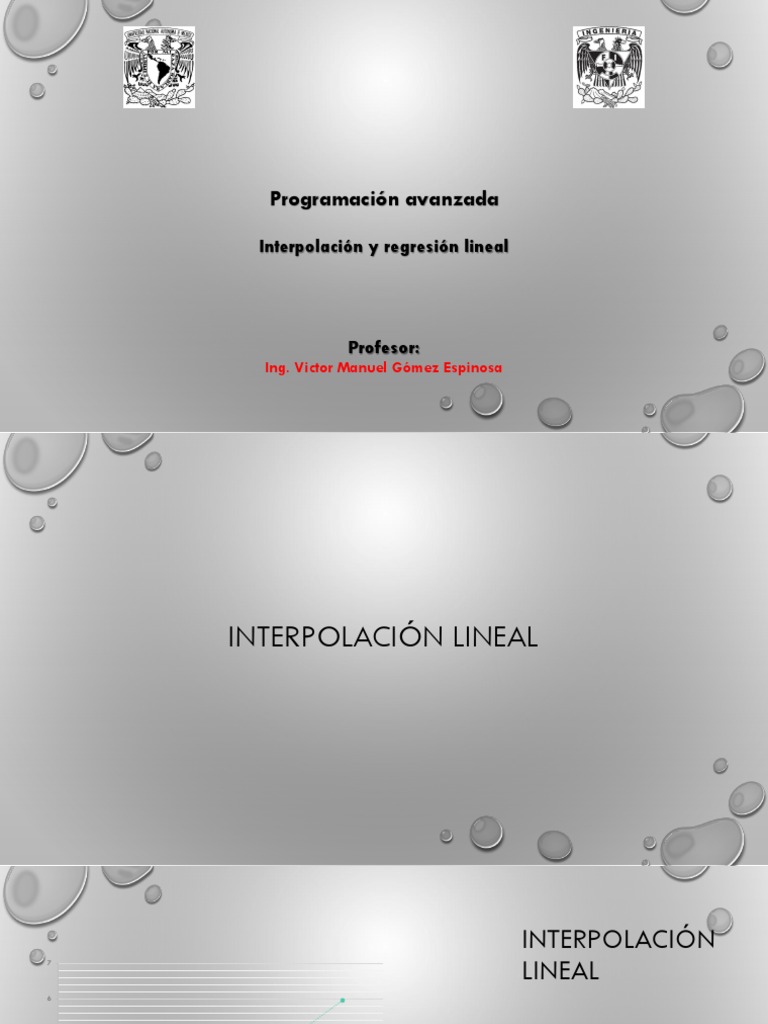 2.-Interpolacion y Regresion Lineal | PDF | Regresión lineal | Mínimos ...