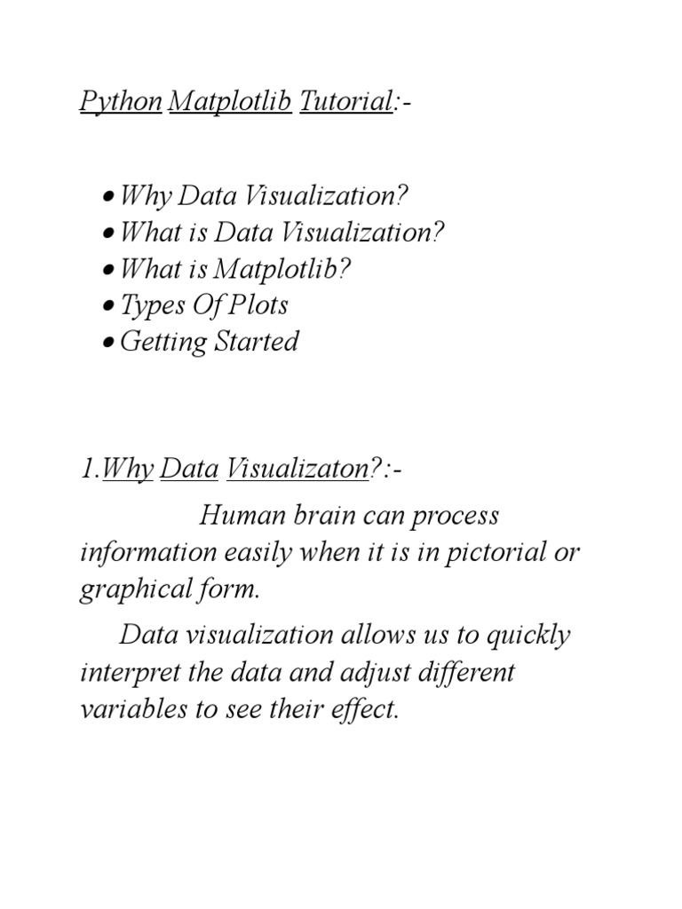 Matplotlib Tutorial | Download Free PDF | Chart | Infographics