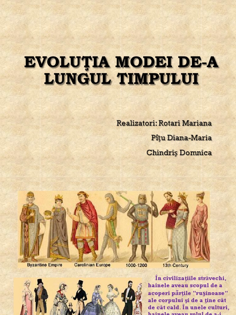 Evoluţia Hainelor De-A Lungul Timpului | PDF