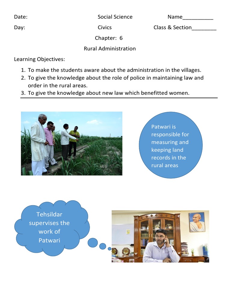 Tehsildar Supervises The Work of Patwari | PDF