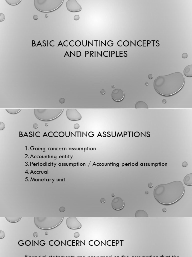Module 4 - Basic Accounting Concepts and Principles | PDF | Deferral ...