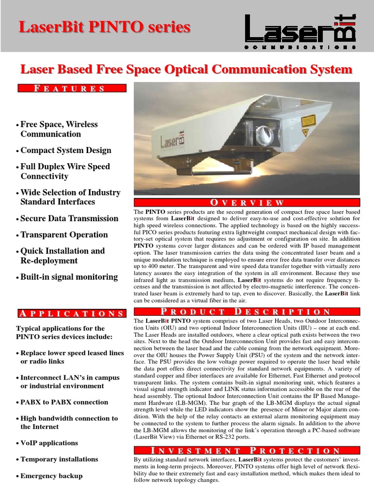 Laser Link | PDF | Computer Network | Data Transmission