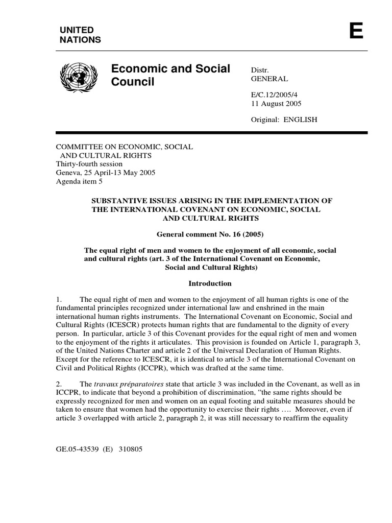 Substantive Issues | PDF | Human Rights | Discrimination