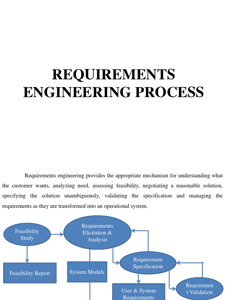 Requirements Engineering Process | PDF | System | Feasibility Study