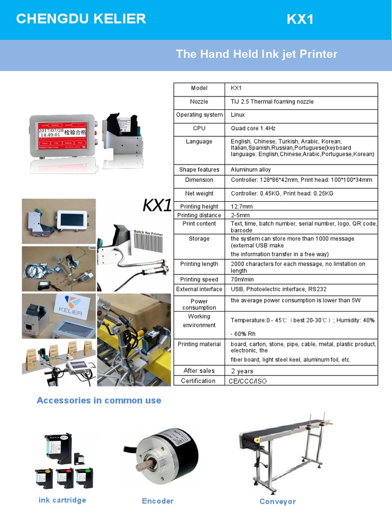 KX1 Catalog | PDF | Printer (Computing) | Office Equipment