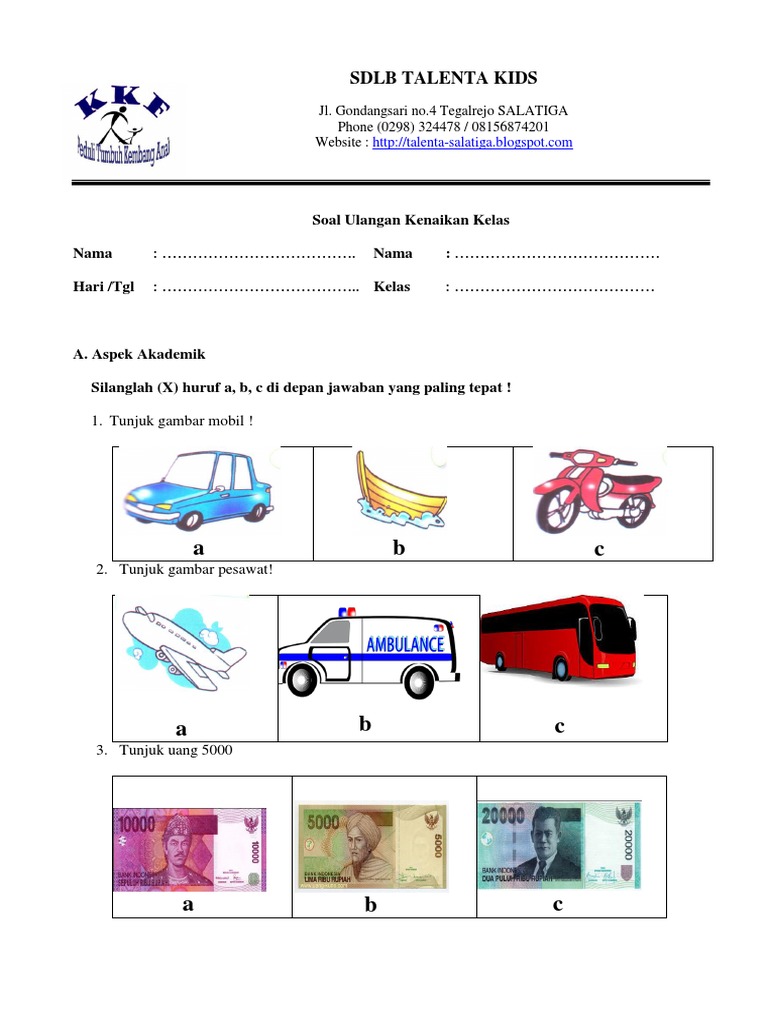 Soal ABK Tunagrahita SDLB | PDF