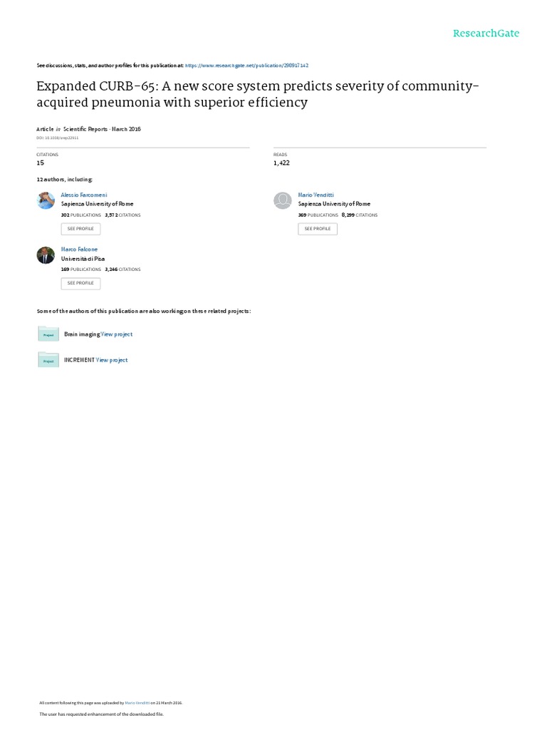 Expanded CURB-65: A New Score System Predicts Severity of Community ...