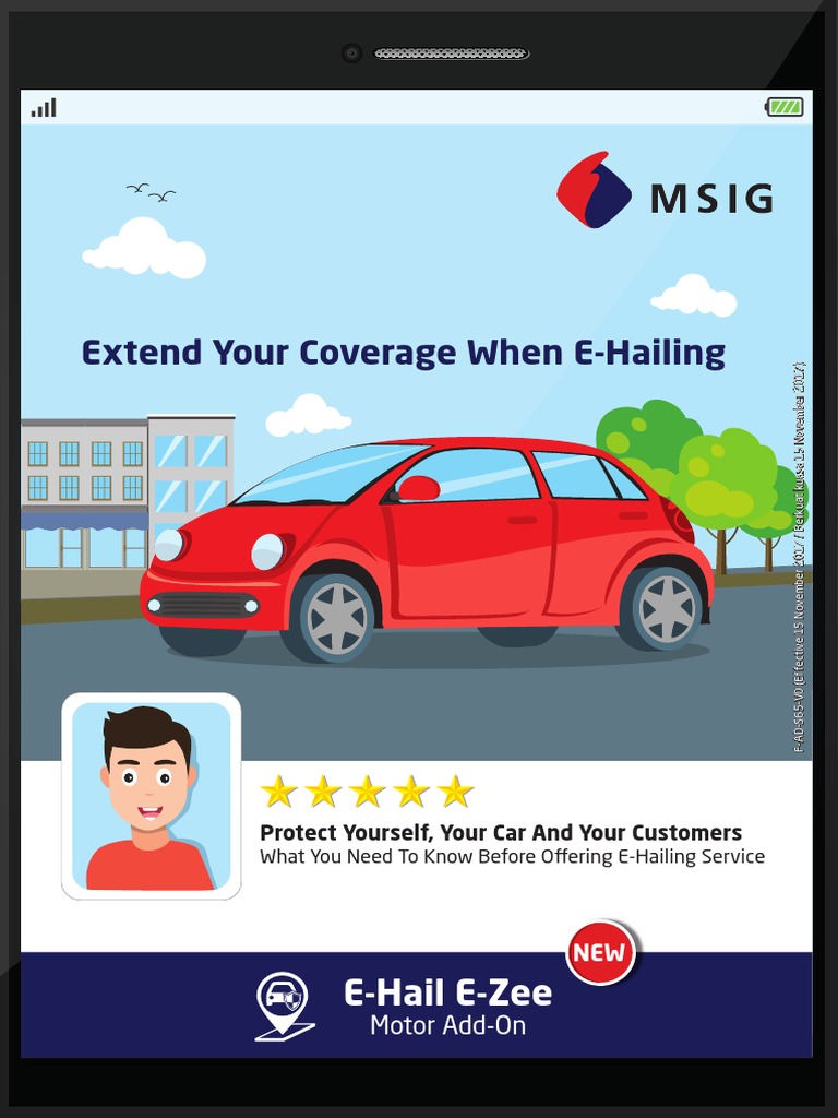 MSIGE HailE ZeeMotorAdd OnLeaflet | PDF | Vehicle Insurance | Logistics