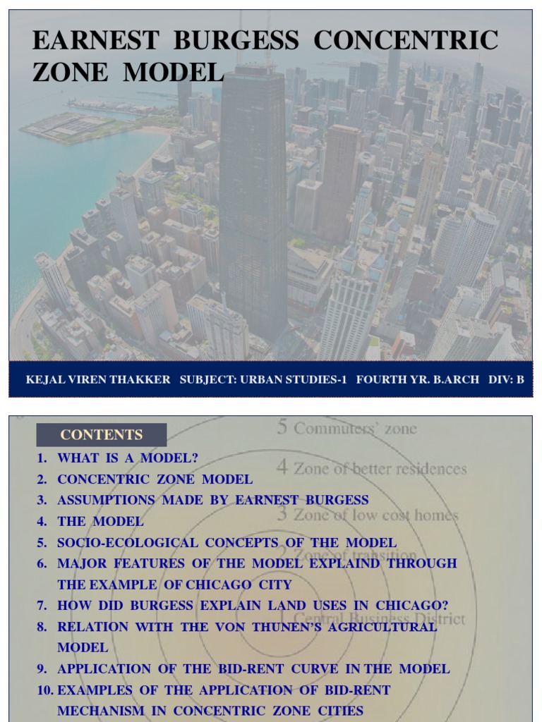 Earnest Burgess Concentric Zone Model | PDF