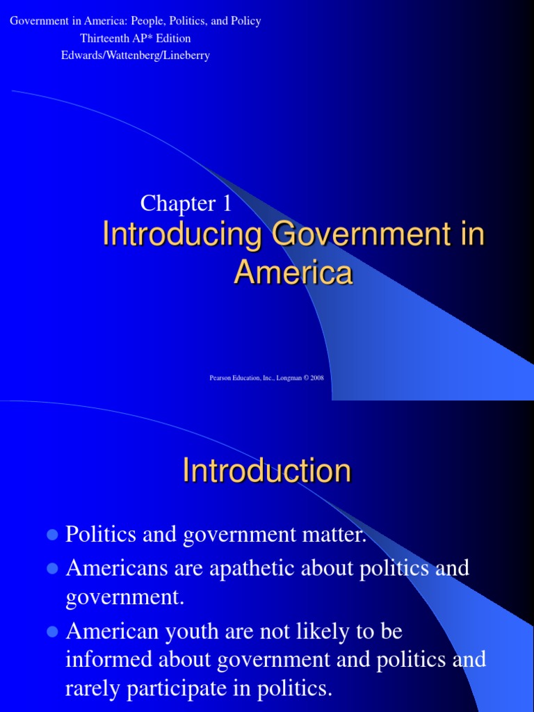 Introducing Government in America | PDF | Democracy | Political Ideologies