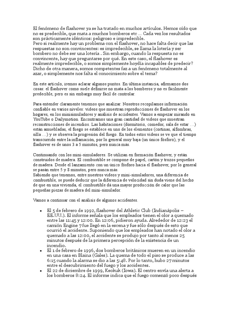 El Fenómeno de Flashover | PDF | Incendios | Ventana